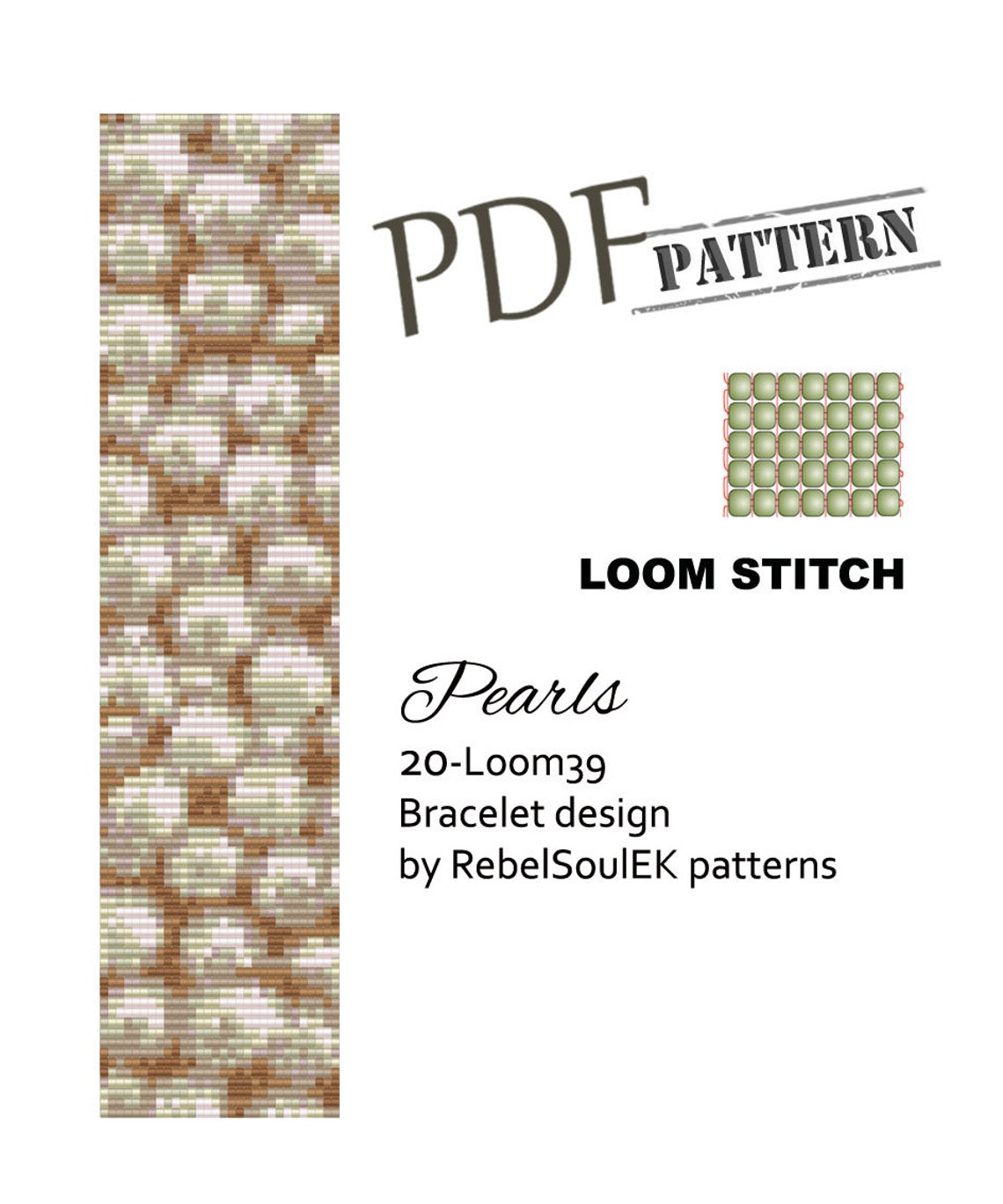 Pearl Pattern Gemstones Pattern Pearl Loom Pearls Loom - Etsy