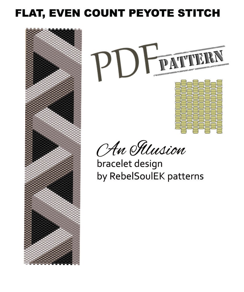 Peyote Stitch, Instant Download, Geometric Pattern, Bracelet Pattern ...