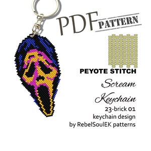 Scream Loom Stitch, Instant Download, Mask Pattern, Keychain Pattern ...