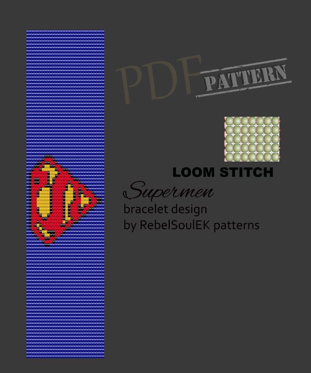 Comic Pattern, Pop Art Loom Pattern, Square Stitch, Bead Pattern, Bead ...