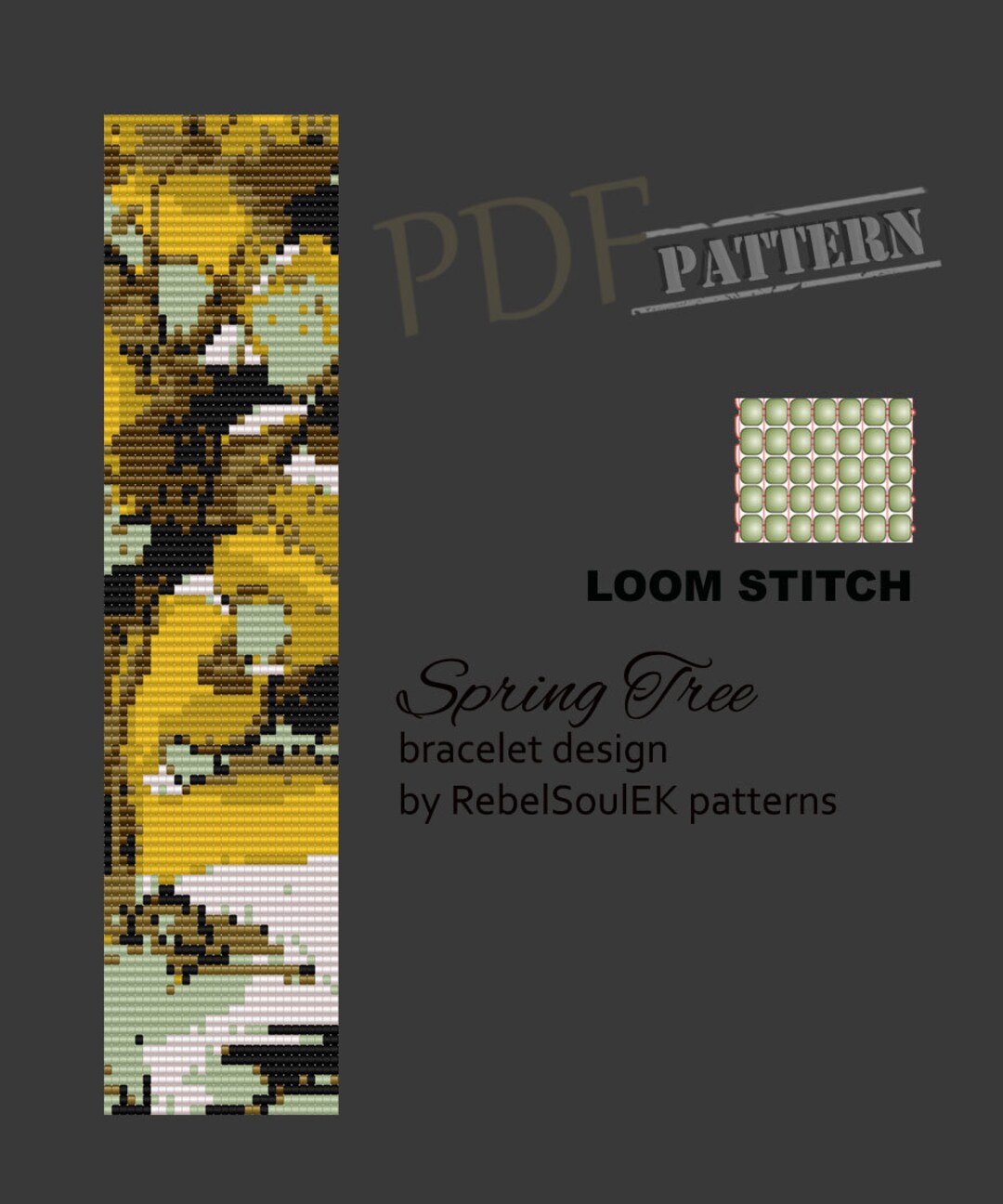 Tree Bracelet Pattern: Spring Loom Beading (PDF Download) - Etsy