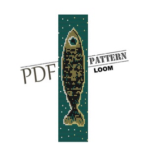 Lucky Fish Pattern, Instant Download, Under Water, Beaded Cuff Pattern ...