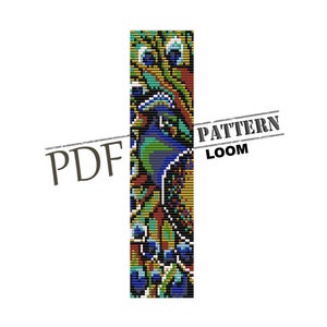 Peacock Pattern, Bird Bracelet, Instant Download, Bead Loom Pattern ...
