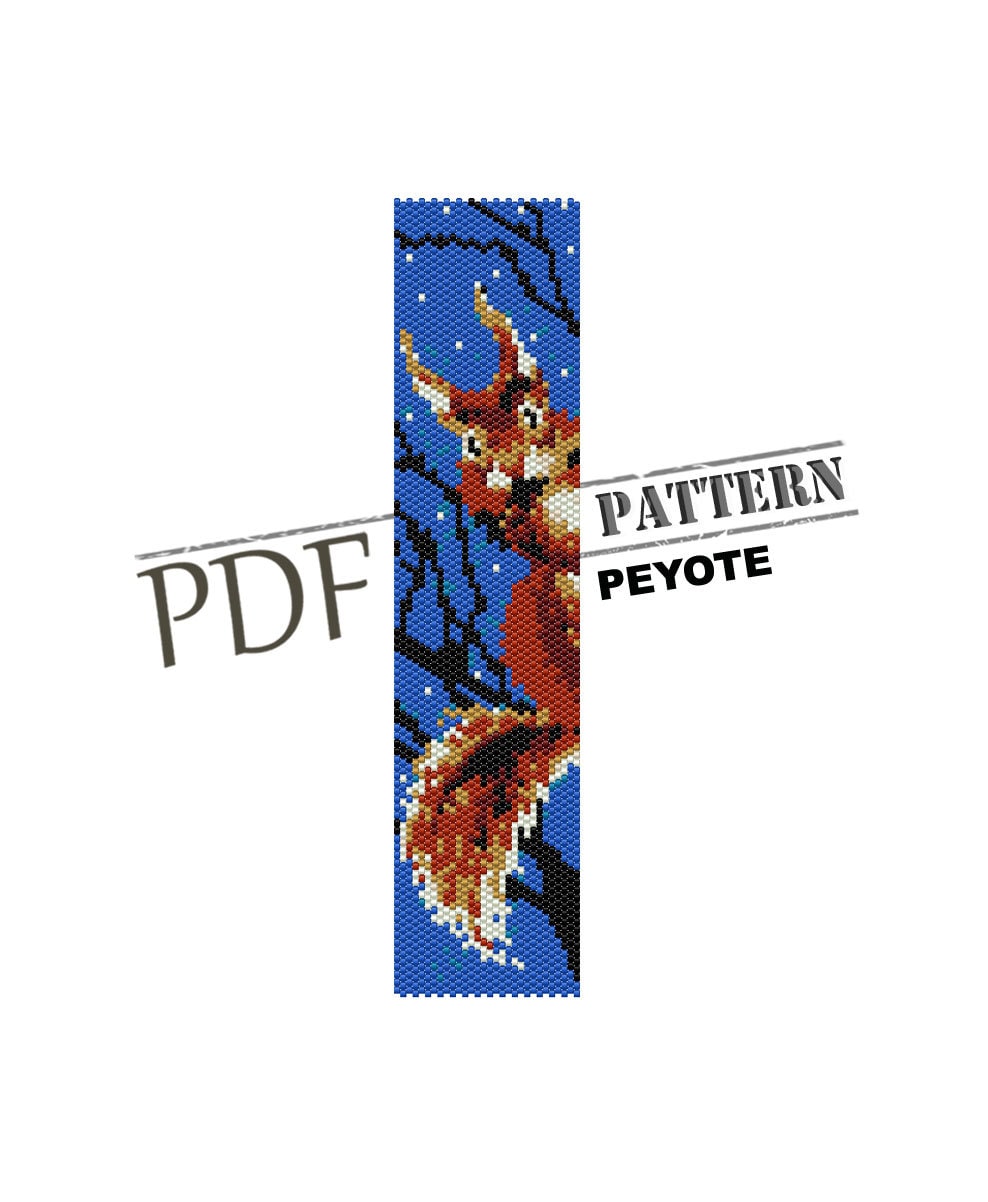 Squirrel Bead Pattern, Pdf Pattern, Seed Bead Pattern, Wild Pattern ...
