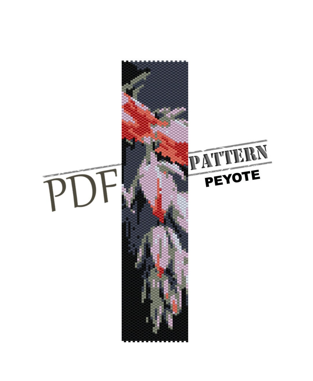 Lily Pattern, Seed Bead Pattern, Peyote Bracelet, Flower Pattern, Pdf ...