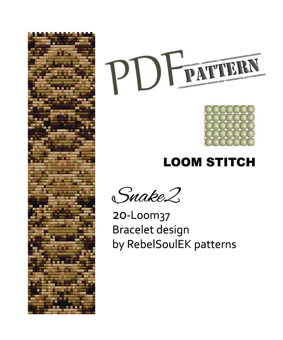 Snake 2 Skin Pattern Pdf Pattern Bracelet Pattern Loom - Etsy