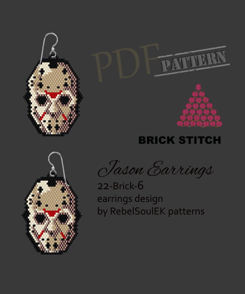 Halloween Brick Stitch Instant Download Jason Pattern - Etsy