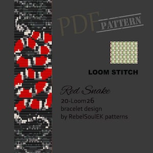 Snake Pattern, Pdf Pattern, Bracelet Pattern, Single Loom Stitch ...