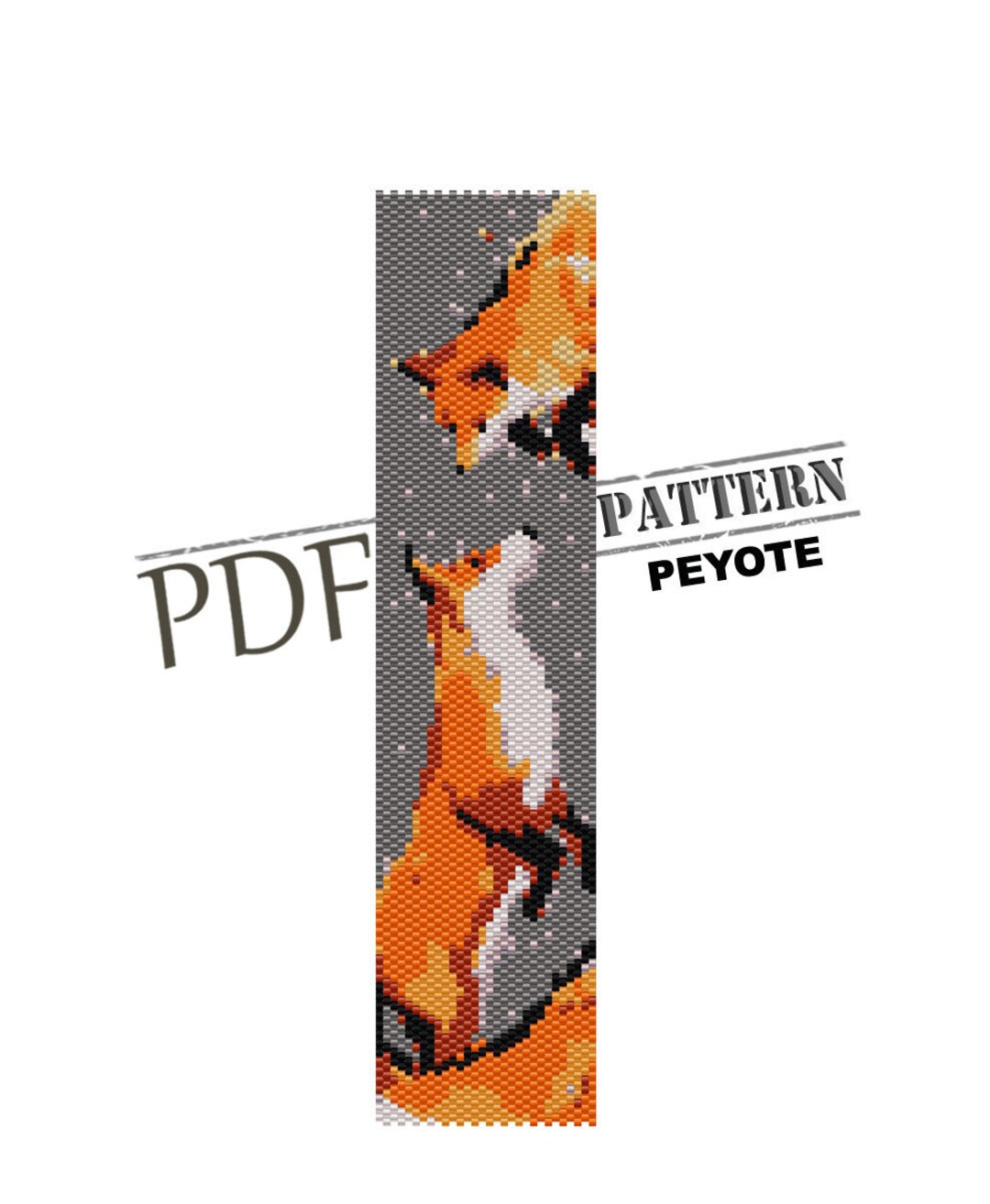 Red Fox Bead Pattern, Pdf Pattern, Seed Bead Pattern, Wild Pattern ...