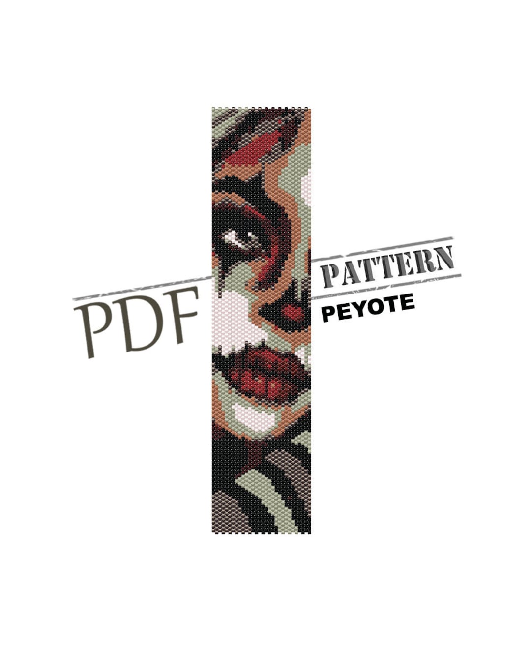 Santa Muerte Beadwork Pattern, Sugar Skull Peyote, Instant Download ...