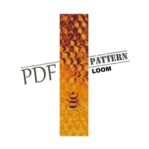 Honney Pattern, Bee Bracelet, Instant Download, Bead Loom Pattern, Loom ...