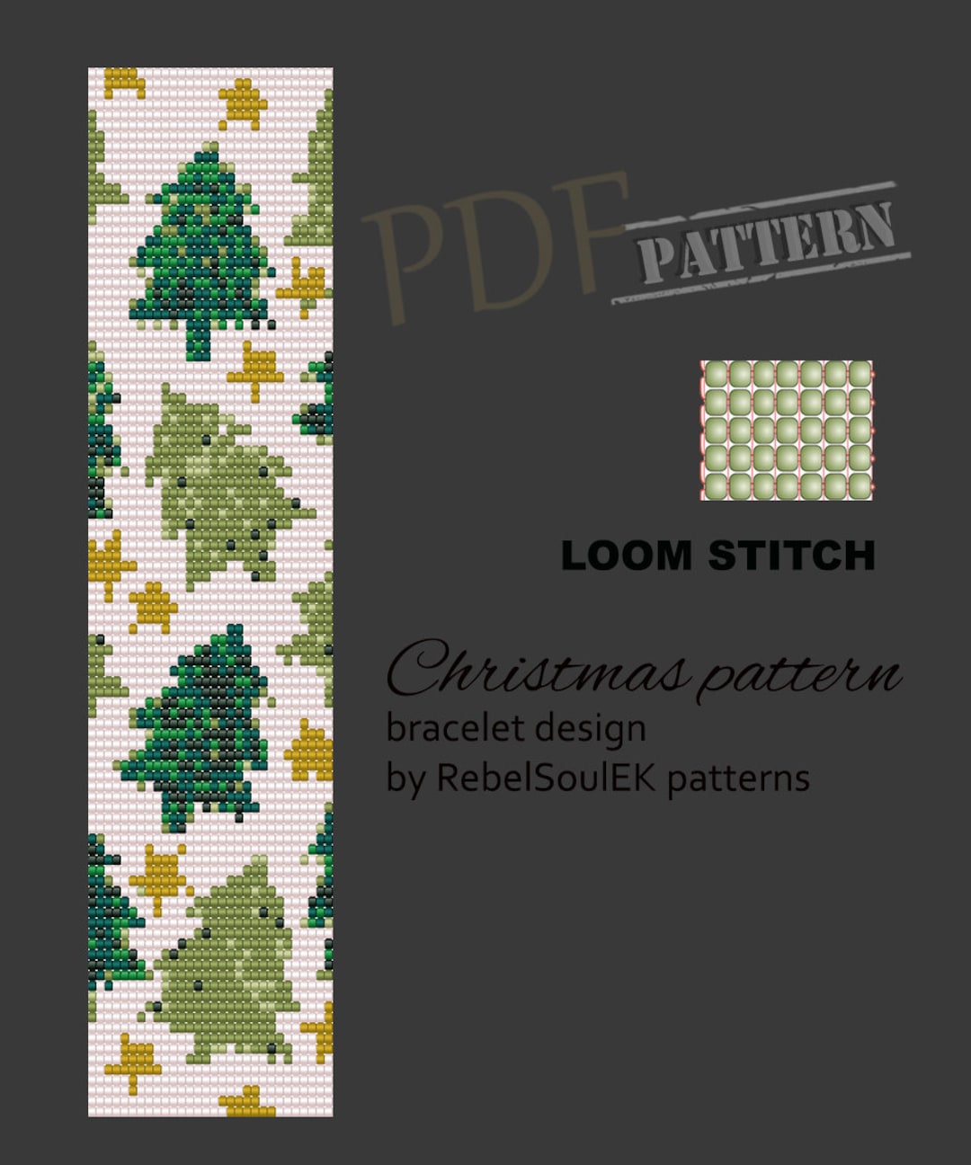 Christmas Tree Seed Bead Loom Pattern: Holiday Design (PDF Pattern) - Etsy