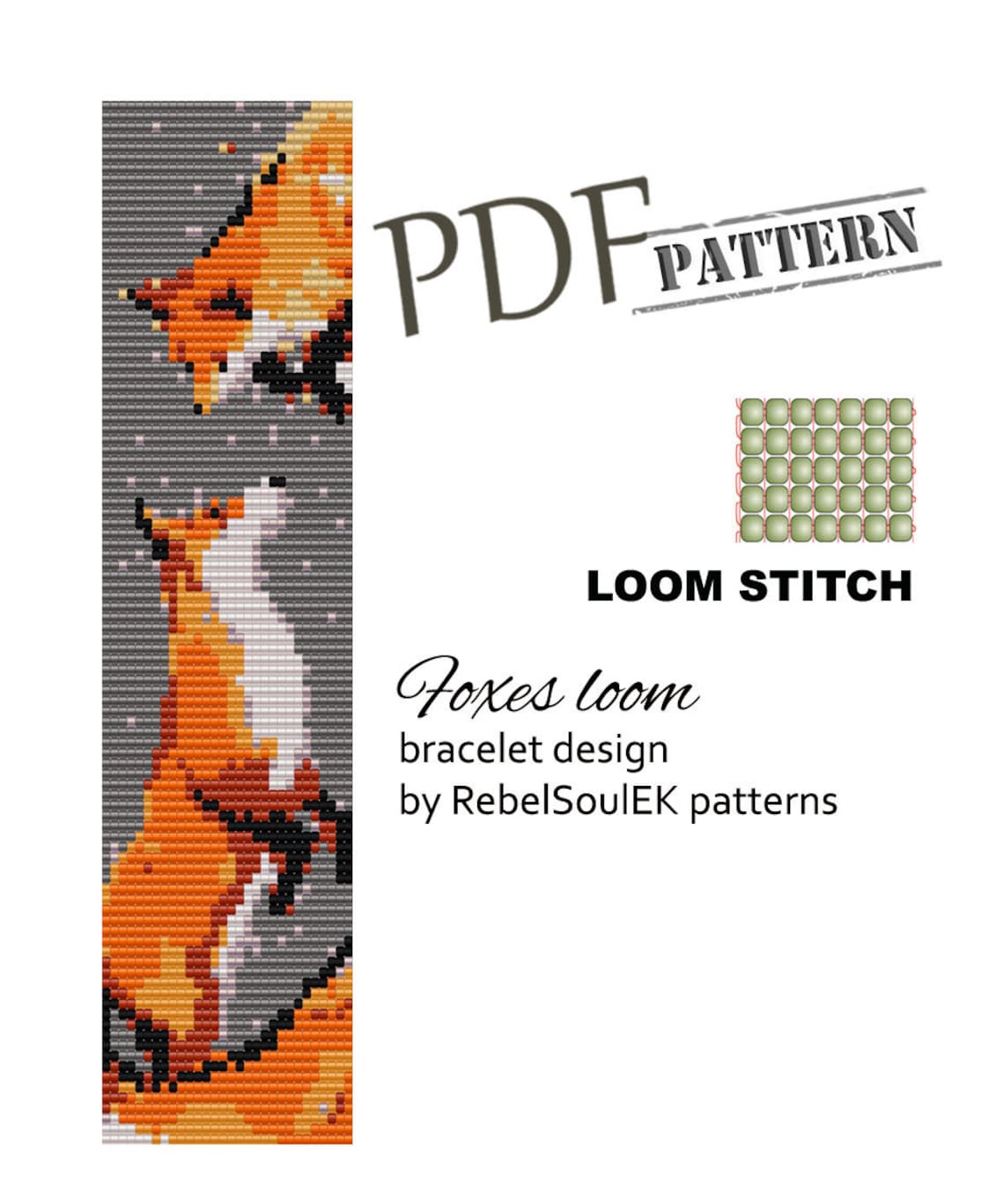 Red Fox Bead Pattern Pdf Pattern Seed Bead Pattern Wild - Etsy Canada
