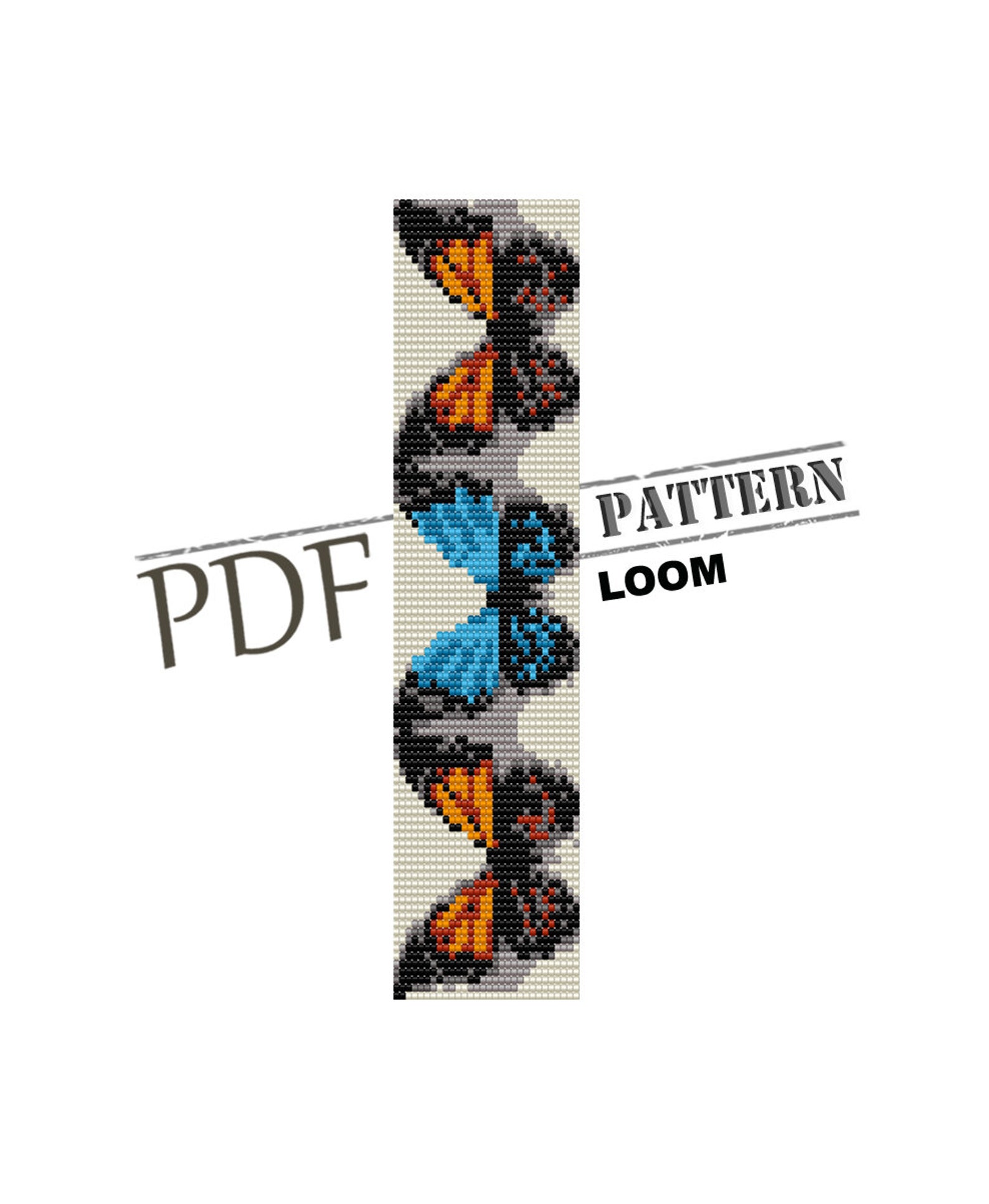 Butterflies Loom Butterflies Pattern Butterfly Loom | Etsy