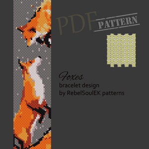 Red Fox Peyote Stitch Seed Bead Pattern (PDF Pattern) - Etsy