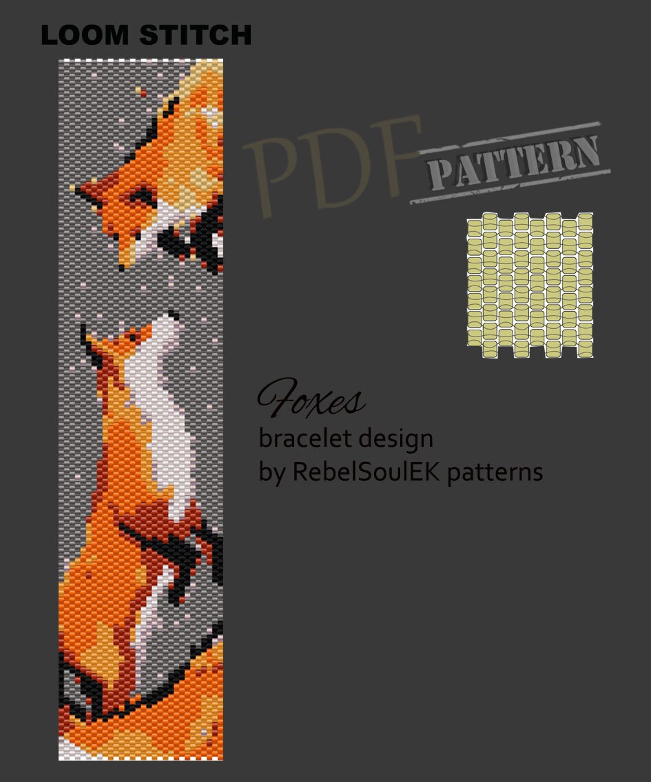 Red Fox Bead Pattern Pdf Pattern Seed Bead Pattern Wild - Etsy