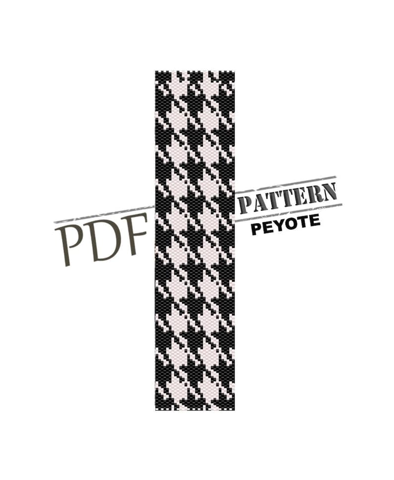 Pied De Poule Pattern Peyote Design Indownloadpeyote Seed - Etsy