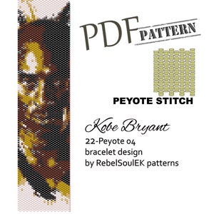 Koby Bryant Bead Peyote Pattern, Peyote Beading, Sport Pattern, Famous ...