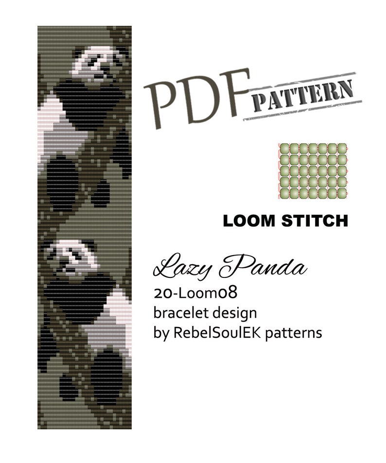 Panda Loom: Seed Bead Bracelet Pattern (PDF Pattern) - Etsy