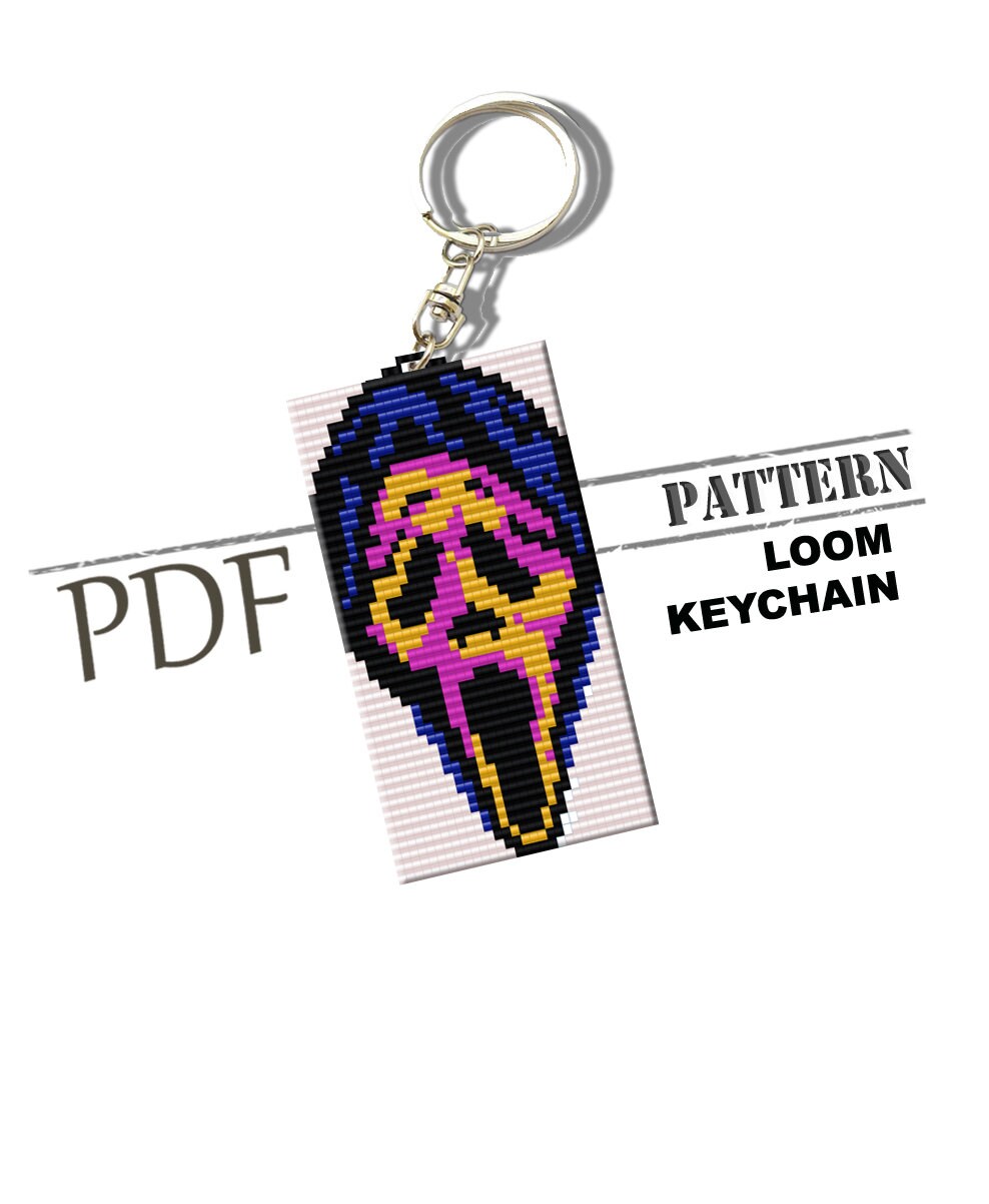 Scream Loom Stitch, Instant Download, Mask Pattern, Keychain Pattern ...