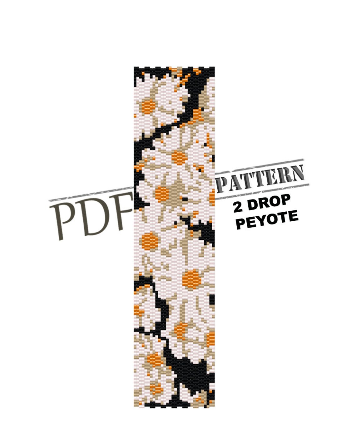 Daisy Peyote Bracelet Pattern, Flower Meadow Design (PDF Pattern) - Etsy
