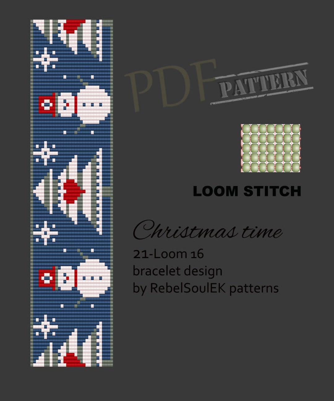 Christmas Tree Pattern, Pdf Pattern, Seed Bead Pattern, WINTER Pattern ...
