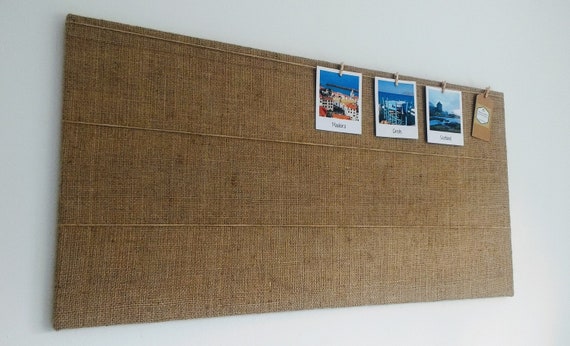 Polaroid Photo Display Peg Board Bulletin Notice Hessian - Etsy