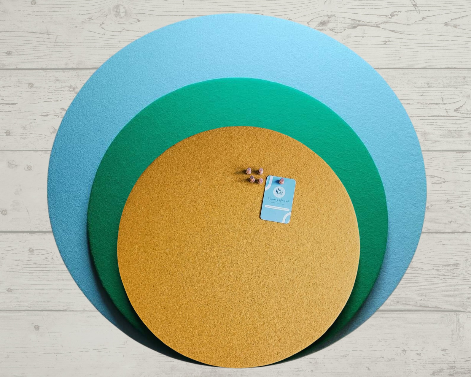Round Felt Pinboard: Mustard Bulletin Board, Vision Board - Etsy UK