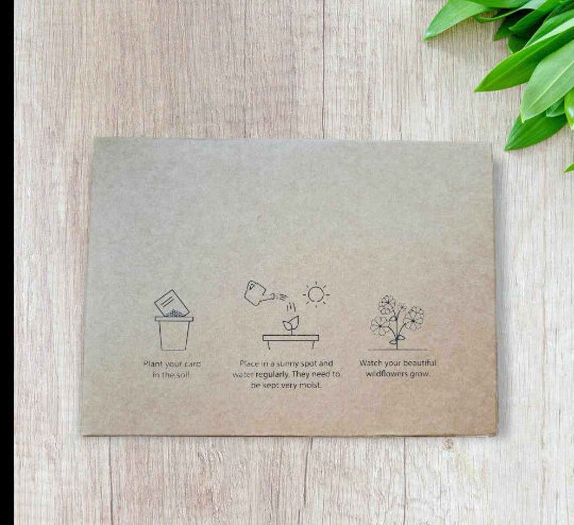 Plantable Seed Paper Notebook: Bee A6, Wildflower Seeds, With Paper Pen ...