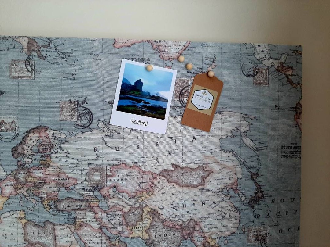 World Map Pin Board, Push Pin World Map, World Travel Map With Pins ...