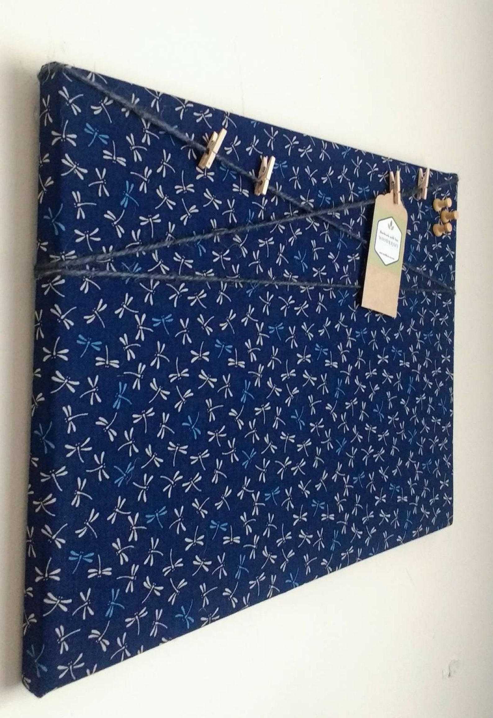 PHOTO Bulletin PEG & Push PIN Dragonfly Navy Fabric Board - Etsy UK