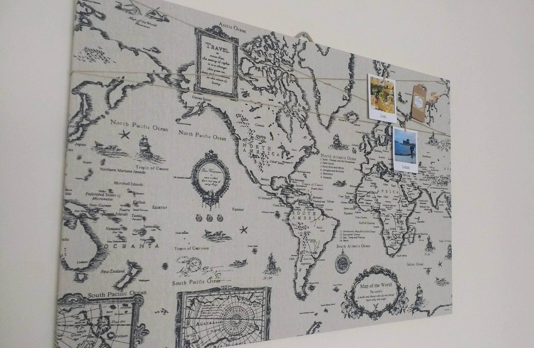 Large CORK World MAP Notice Bulletin Board Map of America - Etsy UK