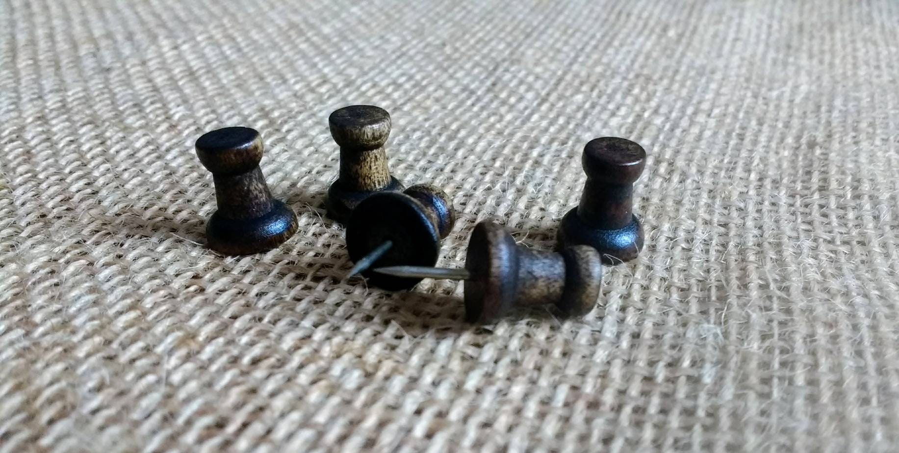 Brown Wooden Push Pins 25 Pcs Thumb Tacks Rustic Push Pins - Etsy UK