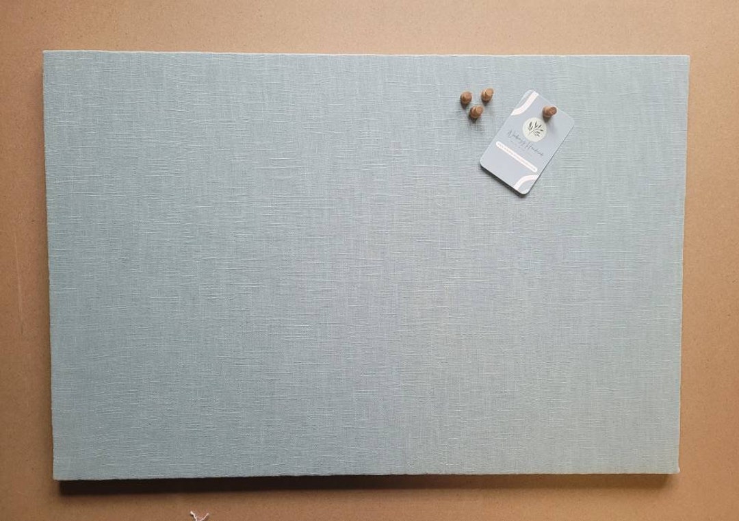 Duck Egg Linen Fabric Cork Board: Handmade Pinboard - Etsy UK