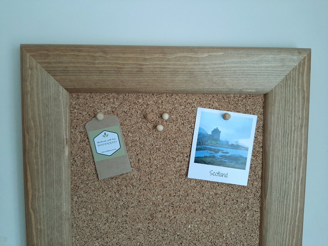 Framed Cork Notice Board Bulletin Memo Mood Board Office Pin | Etsy