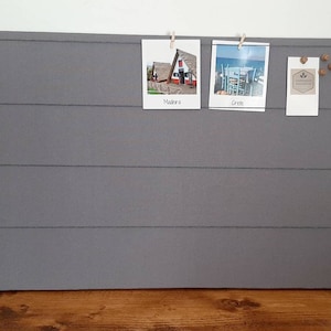 Peg & String Navy Fabric Pin Board / Polaroid Display / Fabric Cork ...