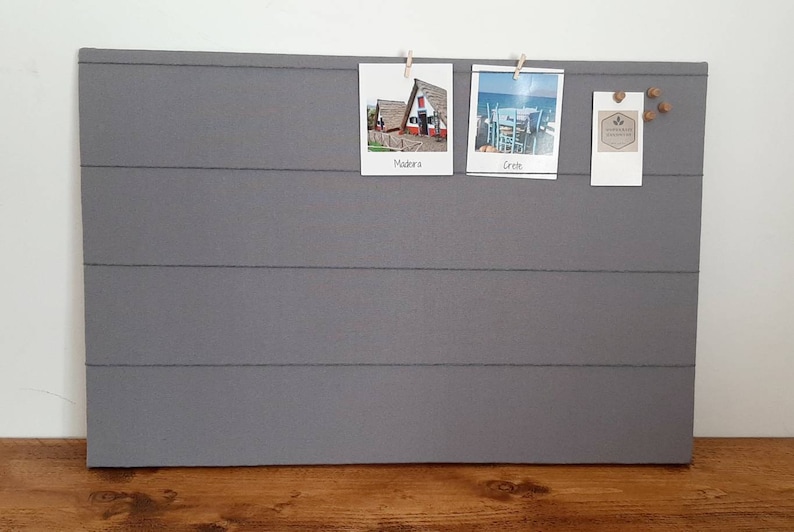 Peg & String Navy Fabric Pin Board / Polaroid Display / Fabric | Etsy