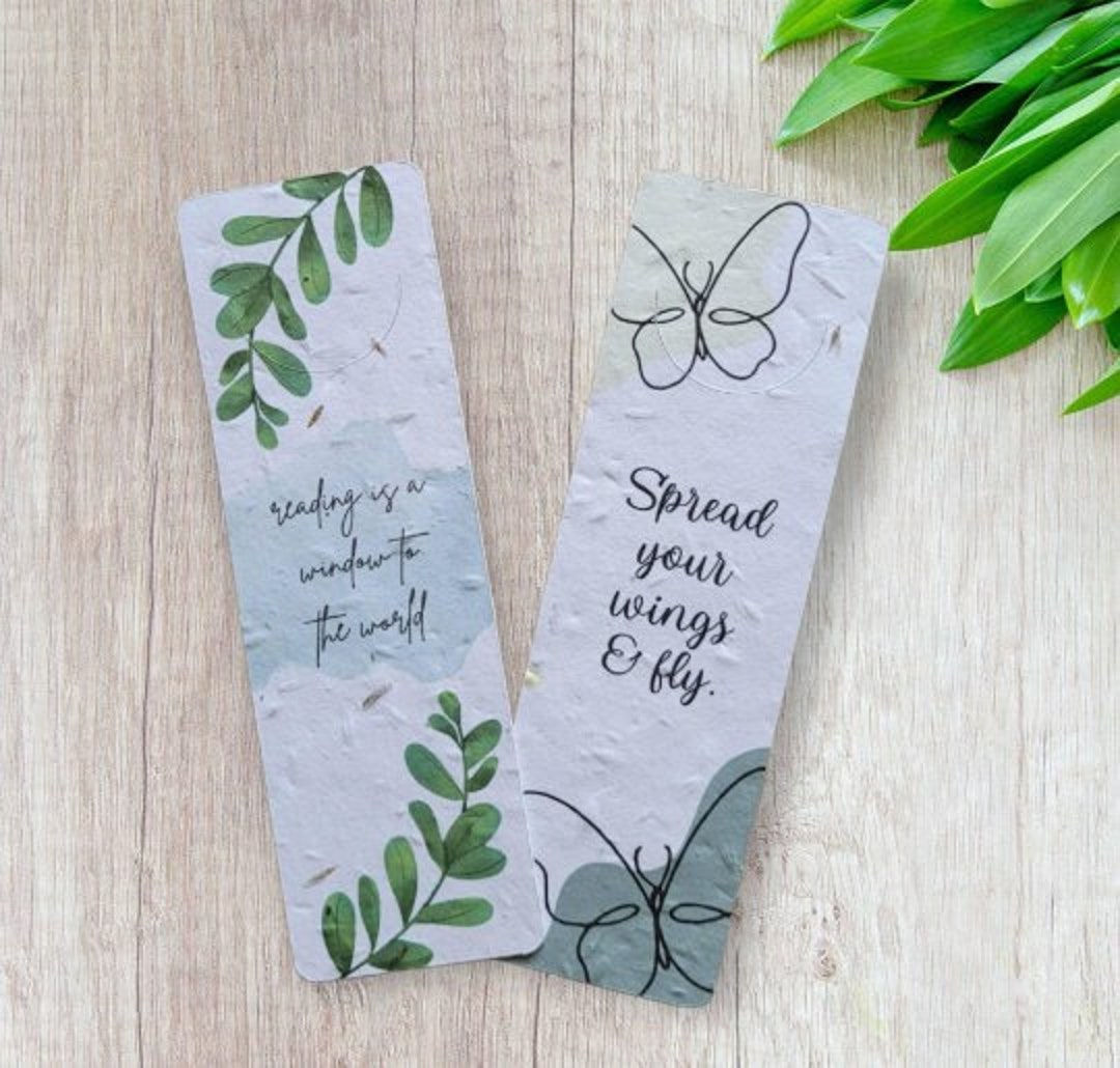 Seed Paper Bookmark for Women, Plantable Bookmark for Girls, Book Lover ...