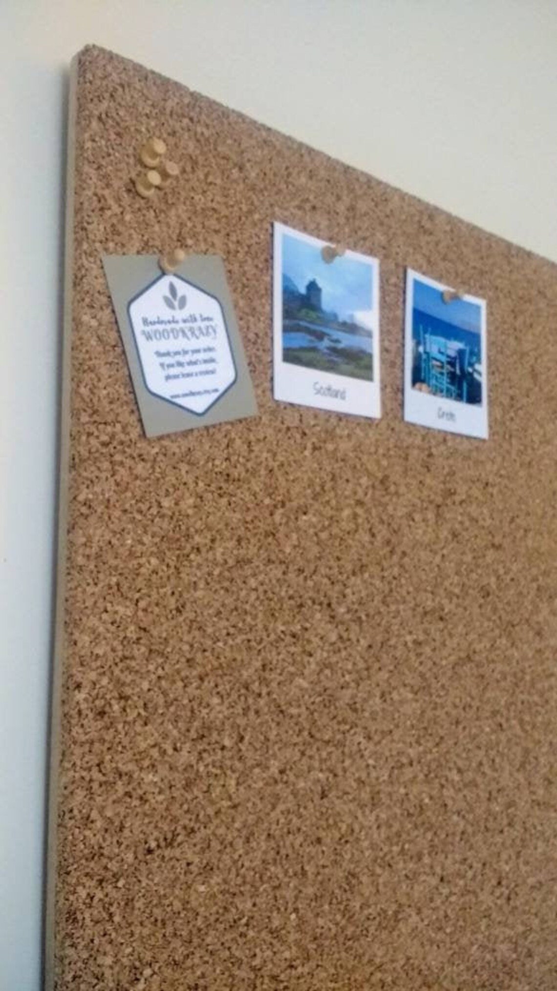 Large Cork Notice Board: Natural Bulletin Memo Board - Etsy Canada