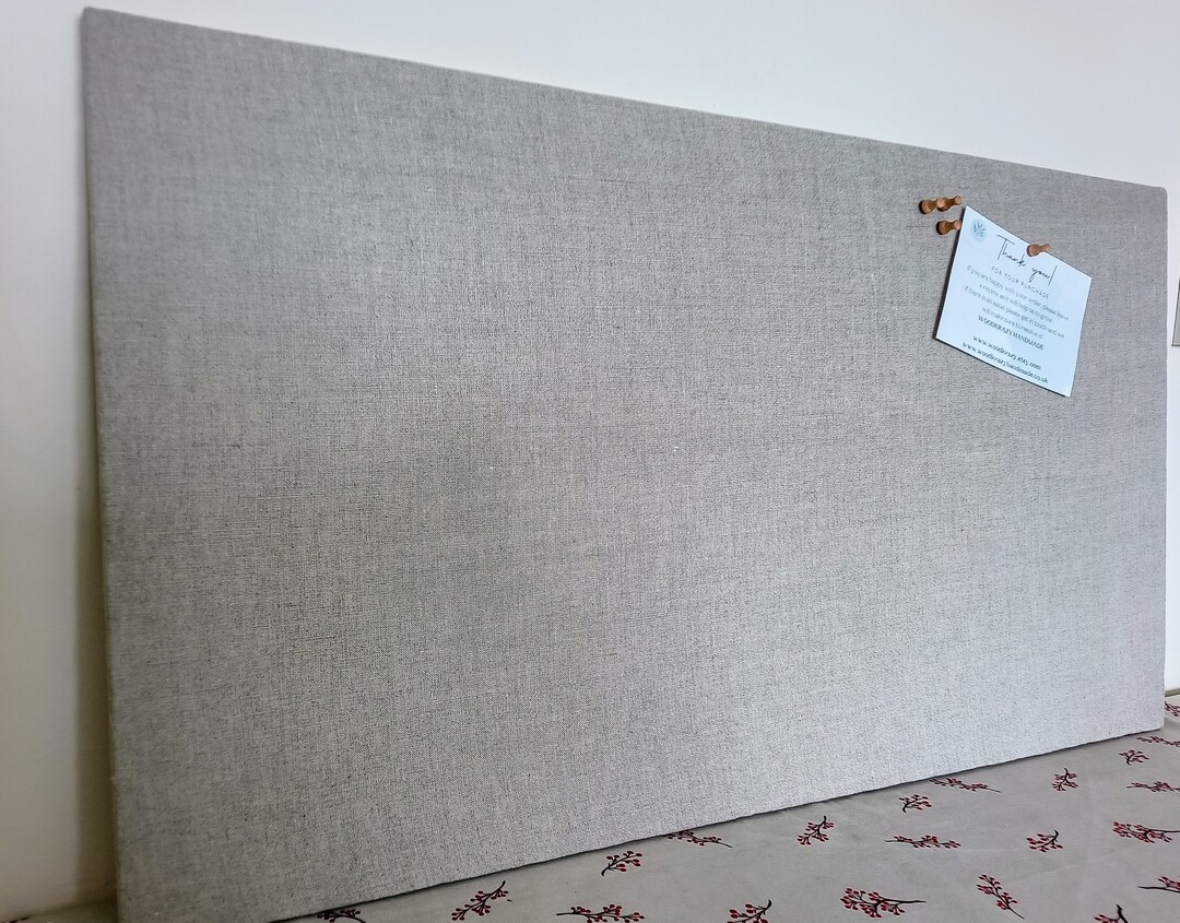 Linen Notice Board, Fabric Cork Board for Office, New Home Gift, Pinboard for Wedding Photos, - Etsy