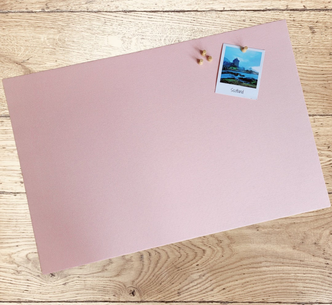 Fabric Notice Board in Light Pink for Girl Gift and Bedroom, Cork ...