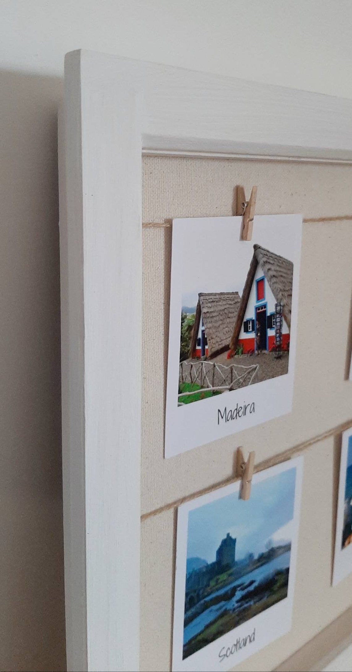 White Wooden Peg Photo Frame. Polaroid Frame Photo Display - Etsy Australia