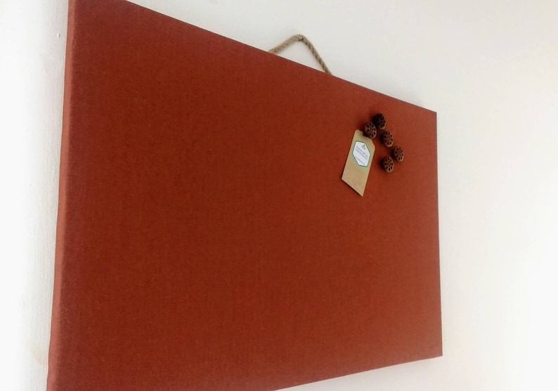 MAGNETIC Board in Burnt Orange Rustic Magnet Bulletin Board - Etsy