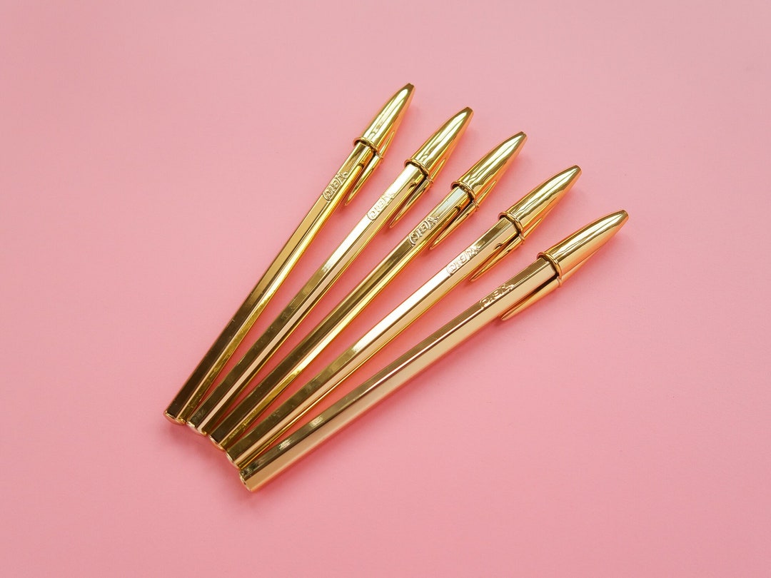 Silver and Gold Bic Ballpoint Pen Classic Biro Bic Crystal - Etsy