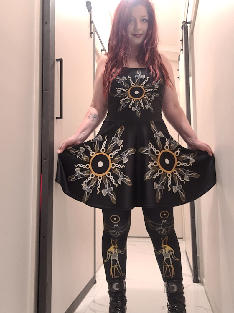 Egyptian Dress, Horus Dress, Falcon Sun Dress, Falcon and Serpent, Ra ...