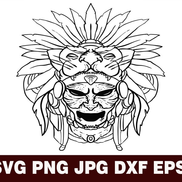Aztec Warrior Svg - Etsy