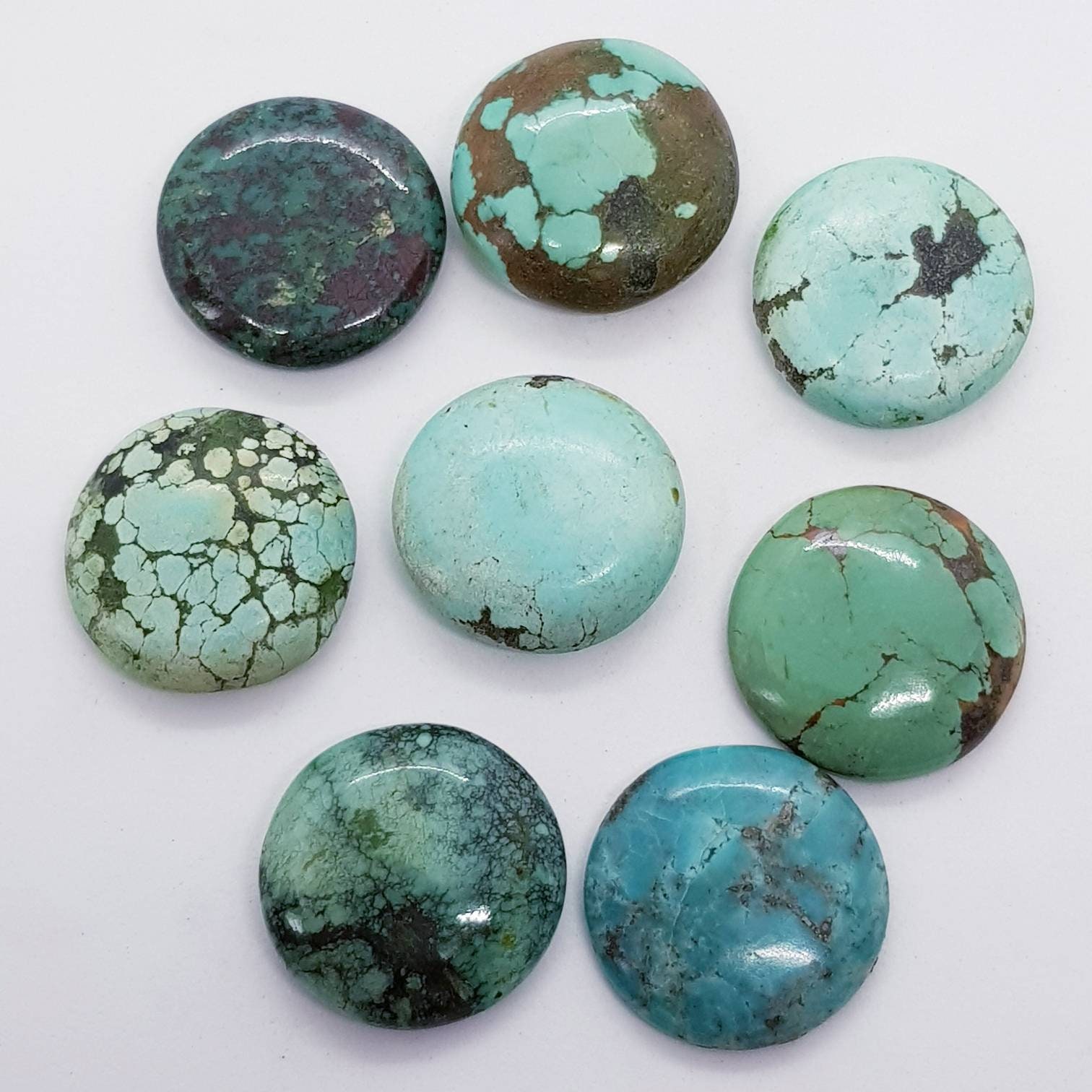 22mm Round Natural Turquoise Cabochon Calibrated Stones | Etsy
