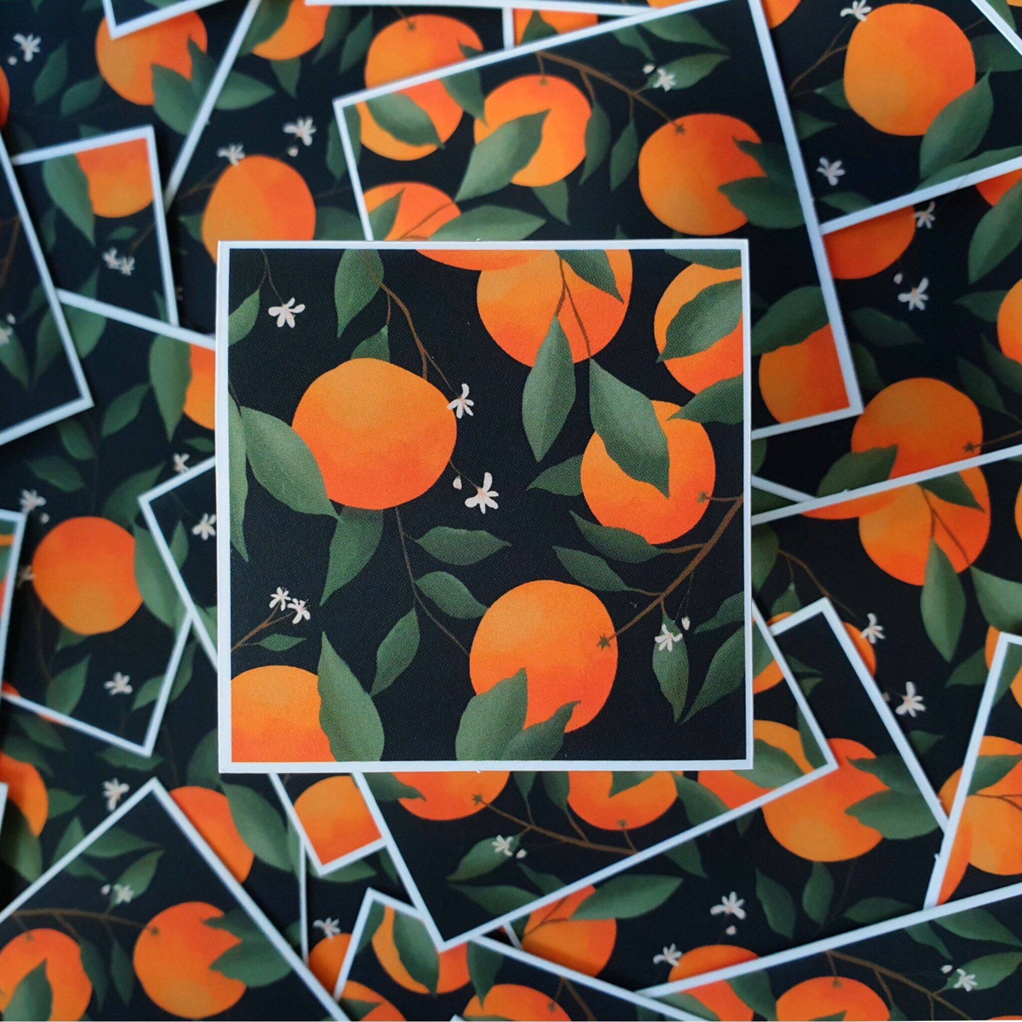 Sweet Oranges Matte Sticker 5x5cm - Etsy