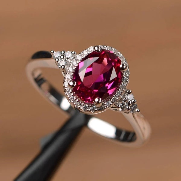 Rhodolite Ring - Etsy