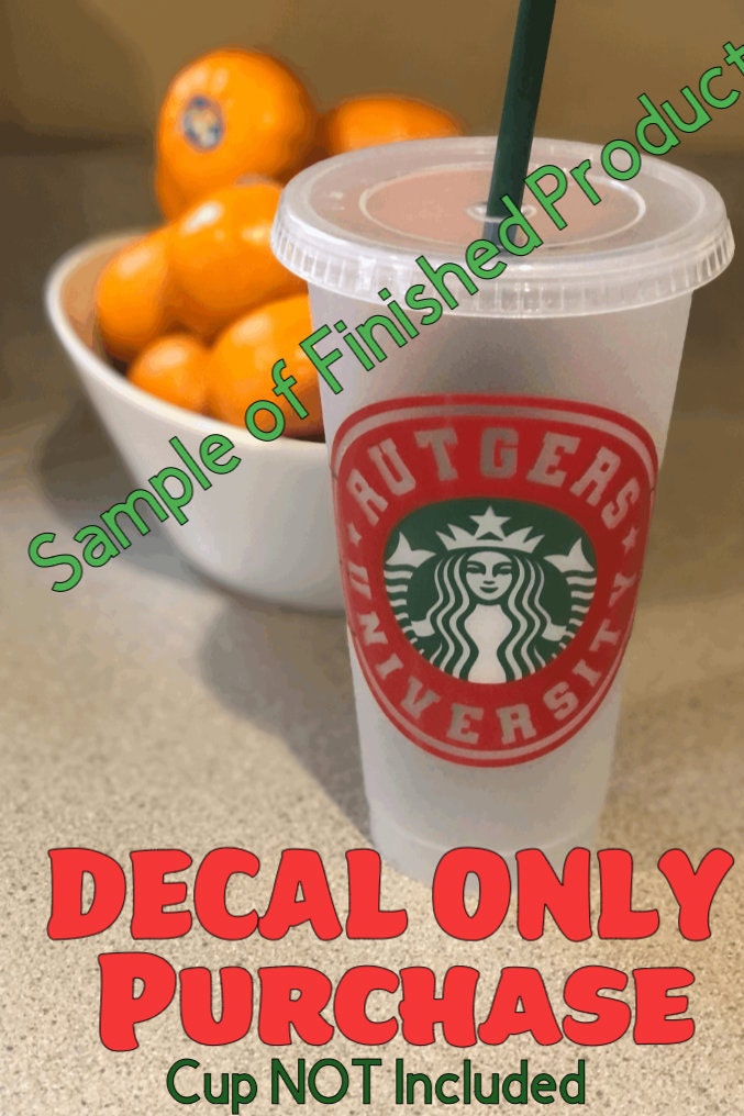 Starbucks Cold Cup Decal /starbucks Tumbler Decal / Personalized Ring ...